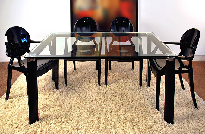 Viva Modern Kira Dining Table | Glass | Contemporary Dining Room ...