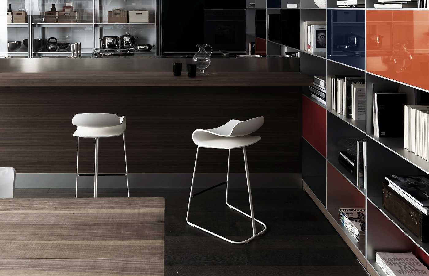 Kristalia BCN Slide Base Stool | Metal | Contemporary Dining Room ...