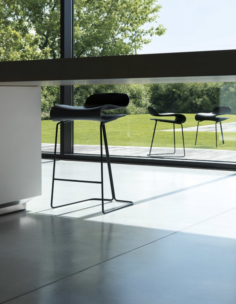 Kristalia BCN Slide Base Stool | Metal | Contemporary Dining Room ...